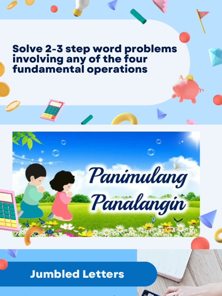 Solve 2-3 Step Word Problems Guide | PDF