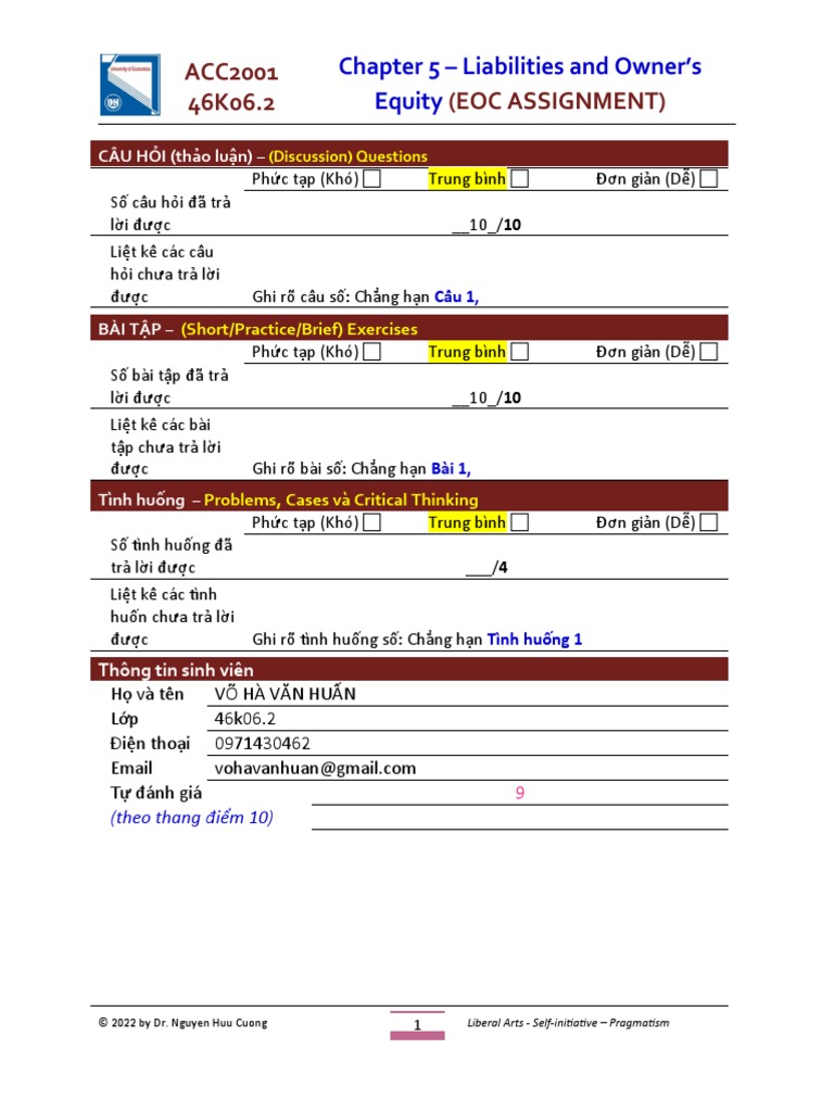 Chapter-5-EOC-Assignment-QA-ACC2001-2021-2022-SE2-võ hà văn huấn-46k06.2 | PDF
