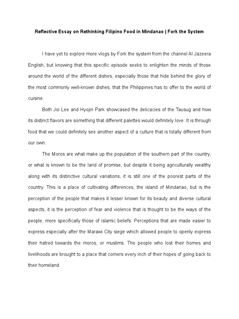 Rethinking Filipino Food In Mindanao PDF Philippines Mindanao