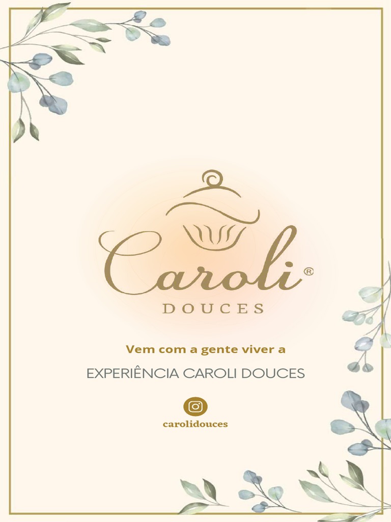 Cardapio Caroli 2021 | PDF | Sobremesas | Chocolate