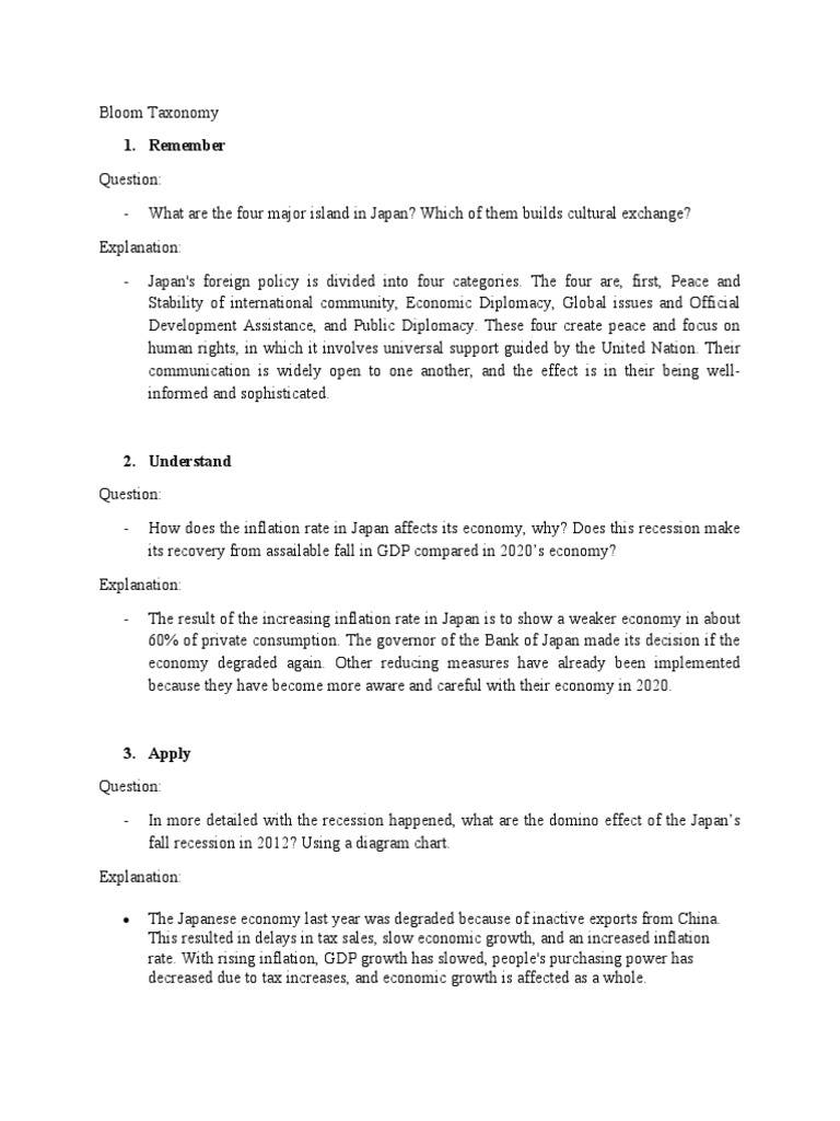 Bloom Taxonomy | PDF