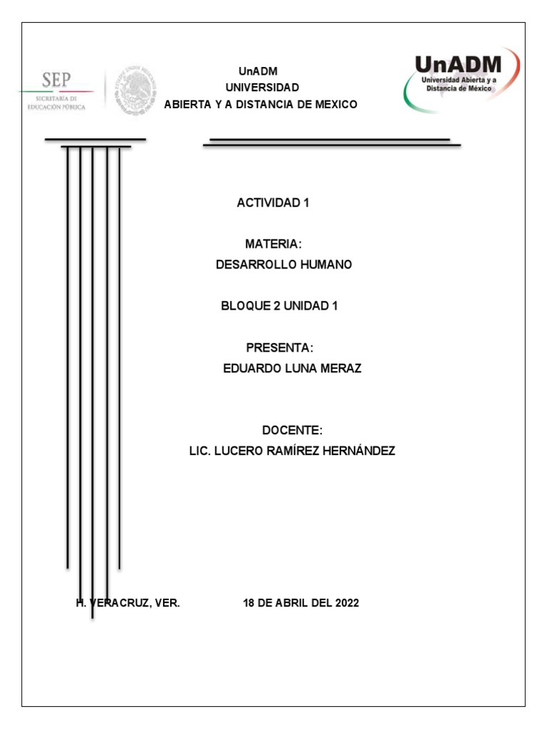 Actividad 1 Desarrollo Humano UnADM | PDF | Moralidad | Instituciones ...