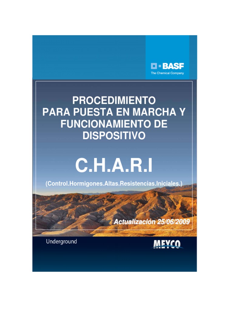 Procedimiento Funcionamiento CHARI-Pantalla Nueva-2009 | PDF | Par termoeléctrico | Hormigón