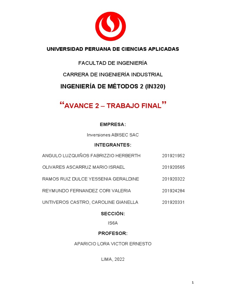 Avance 2 - Metodos 2 | PDF | Pantalones | Business