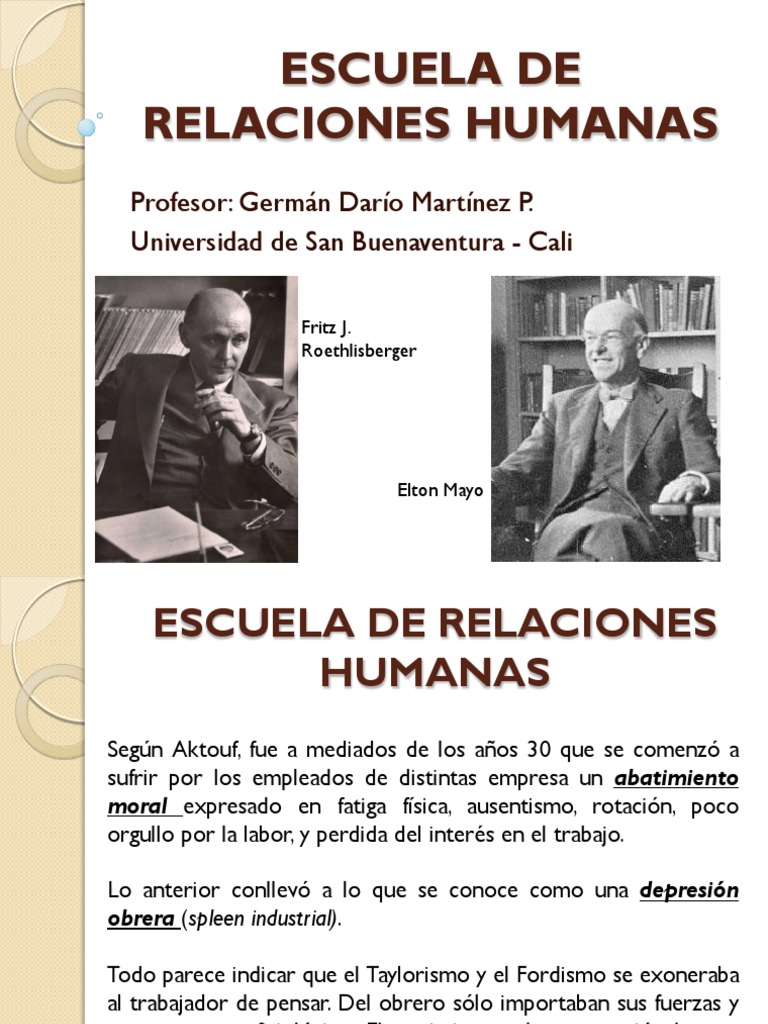 Cap5escuela de Relaciones Humanas | PDF | Ciencias del comportamiento | Sicología