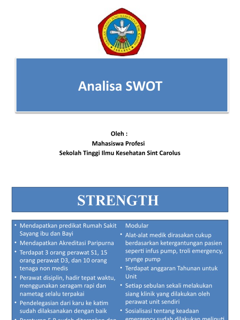 SWOT - PPTX Unit Yohanes | PDF | Sains & Matematika