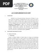 Action-Accomplishment Plan in EPP-TLE SY 2023-2024 | PDF | Teachers ...