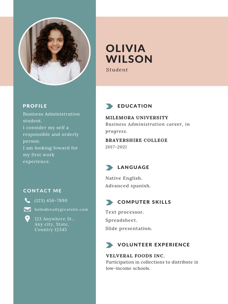 White Simple Student CV Resume | PDF