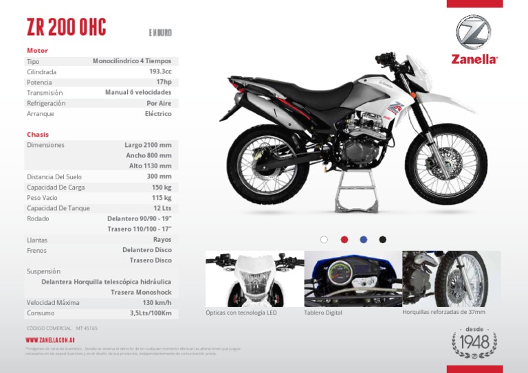 ZR 200OHC Info | PDF