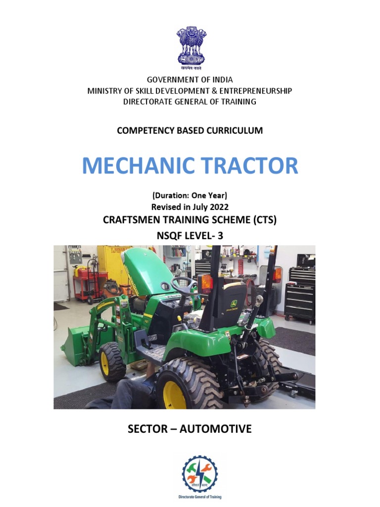 Mechanic Tractor - CTS2.0 - NSQF-3 | PDF | Tractor | Internal ...
