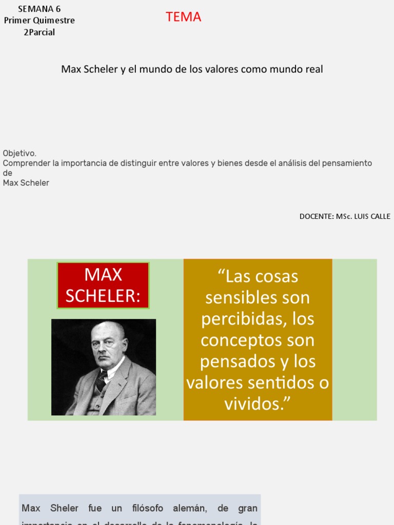 Valores y Bienes en Max Scheler | PDF | Metafísica | Teorías filosóficas