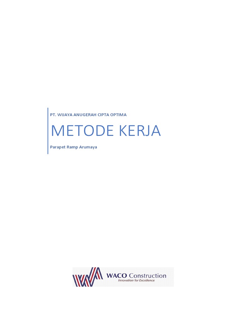 Metode Pekerjaan Parapet Ramp Arumaya | PDF