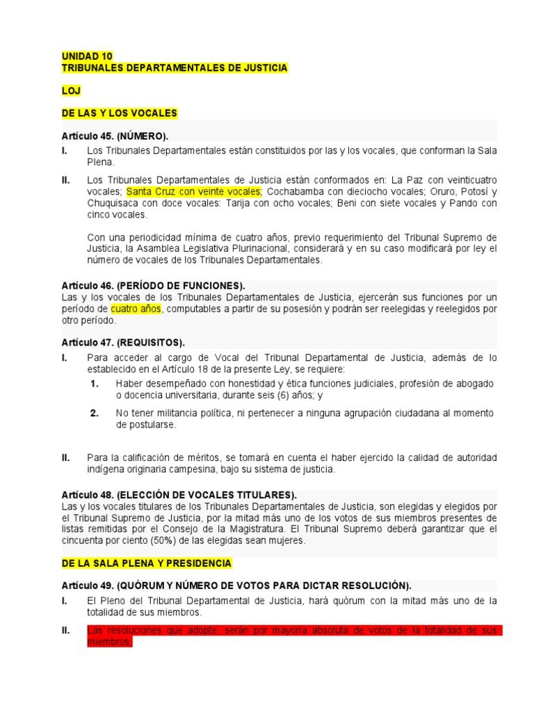 Estructura y Funciones de Tribunales de Justicia | PDF | Sentencia (ley ...