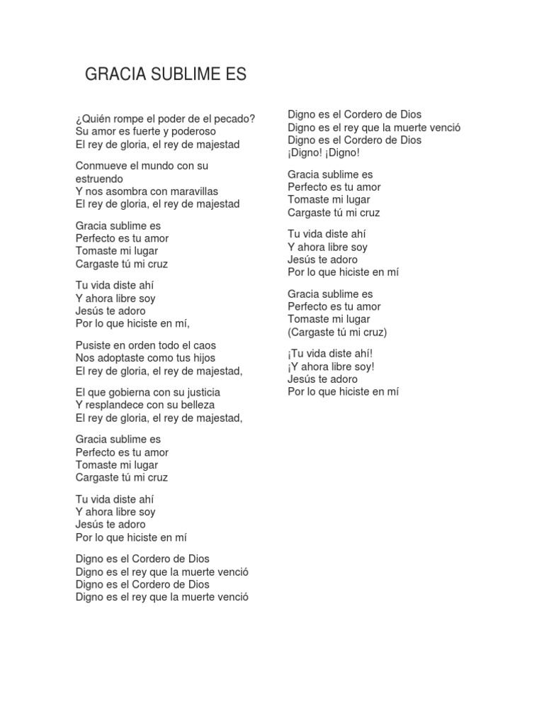 Gracia Sublime Es | PDF