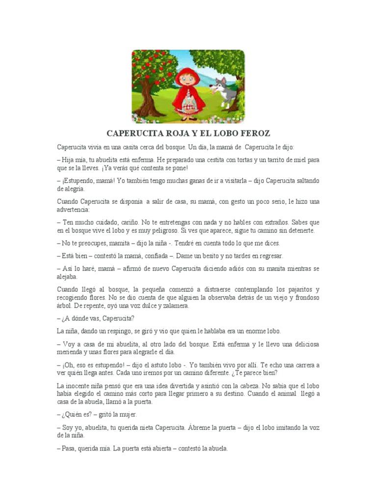 Cuento de Caperucita Roja | PDF