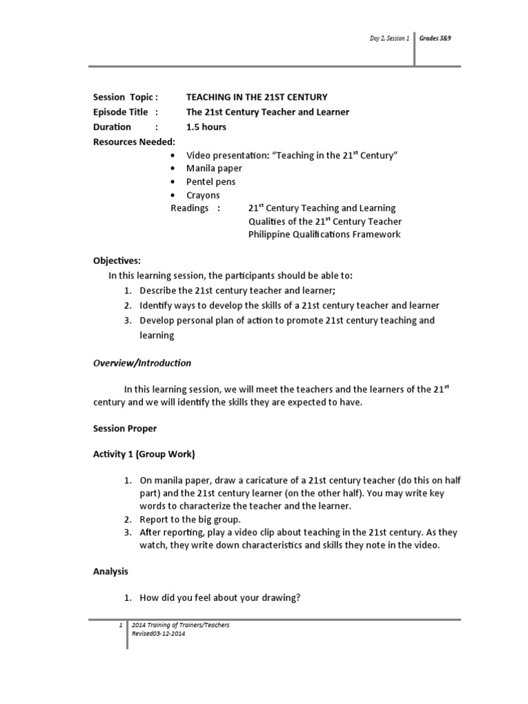 SG 21st Century Learner and Teacher | PDF | Learning | Teachers