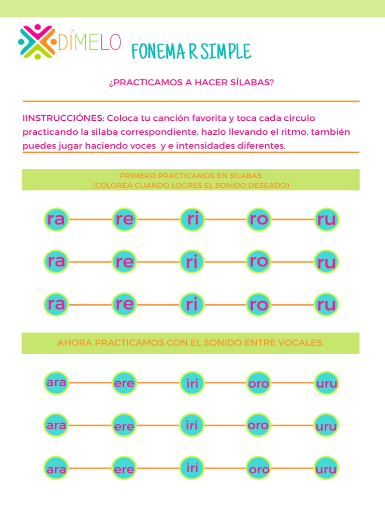 Fonema R Simple | PDF | Estudios de idiomas extranjeros | Arte