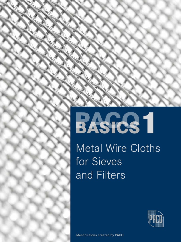 PACO Metal Wire Cloth Solutions | PDF | Stainless Steel | Weaving
