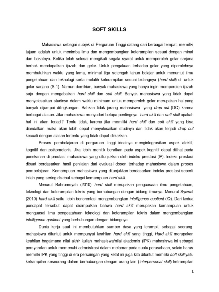 Materi BSS - Soft Skills | PDF