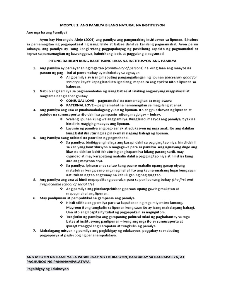 Quarter 1 Esp Modyul | PDF