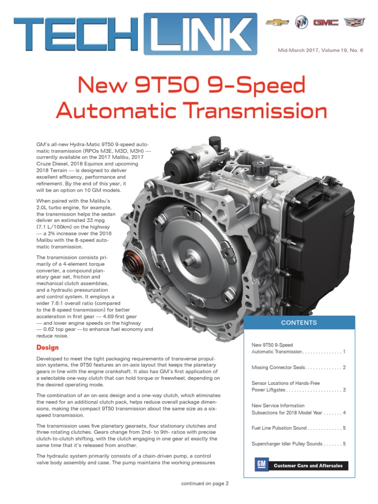 9T50 GM - TechLink - 06 - Mid-March - 2017 | PDF | Automatic ...