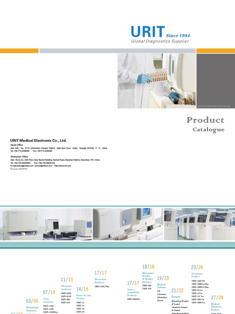URIT Urine Analyzers Overview | PDF | Flow Cytometry