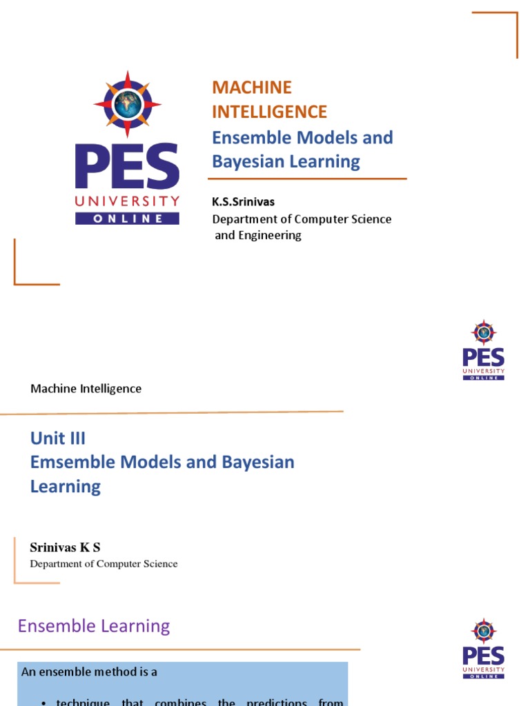 UE20CS302 Unit3 Slides | PDF | Statistical Classification | Machine Learning