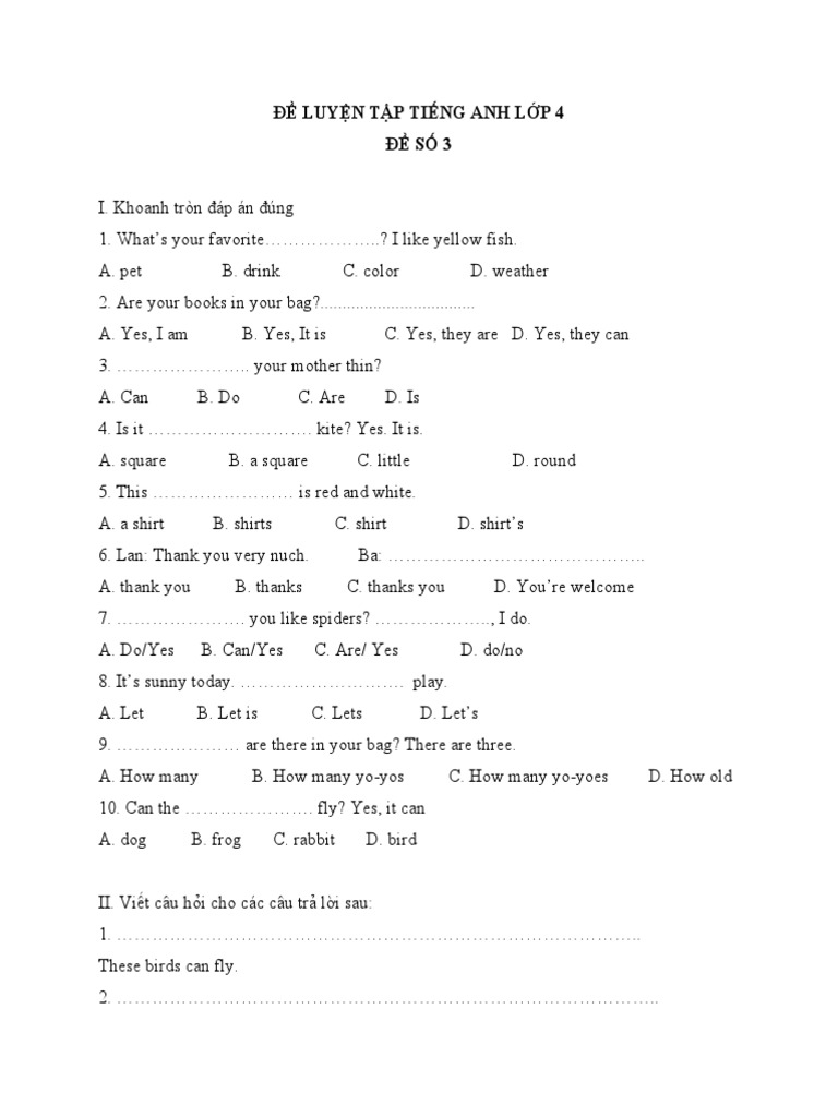 Đề số 3 - BTVN | PDF