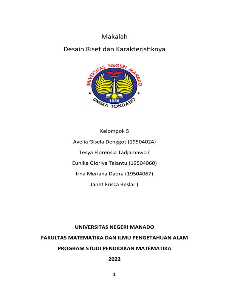 Makalah Desain Riset | PDF | Sains & Matematika | Komputer