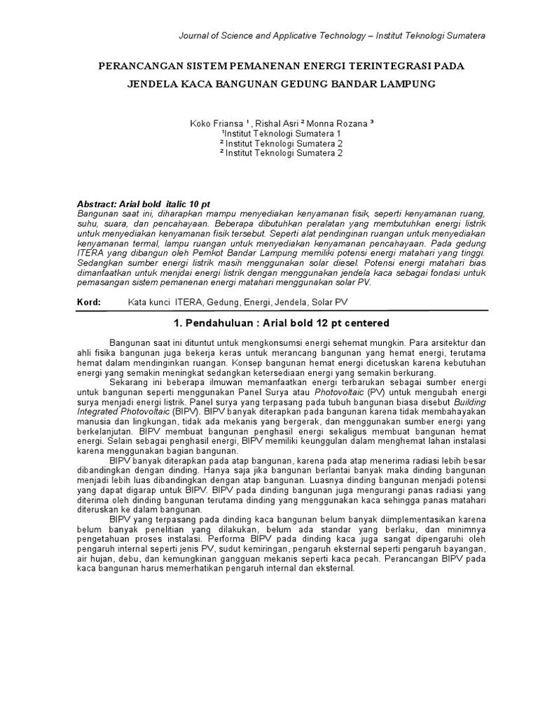 Jurnal KRM Design Solar Window | PDF