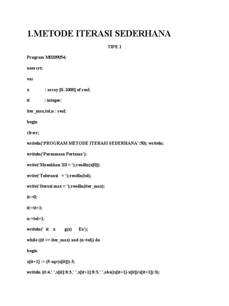 Metode Iterasi | PDF