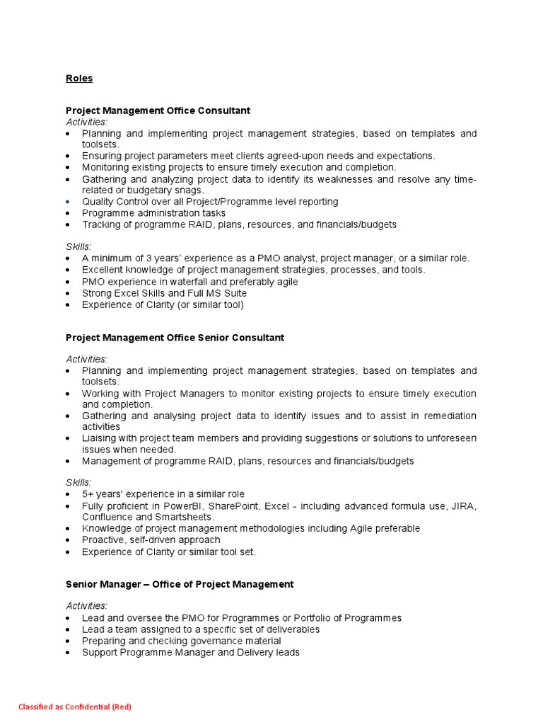 PMO Roles and Responsibility | PDF | Project Management | Business Process