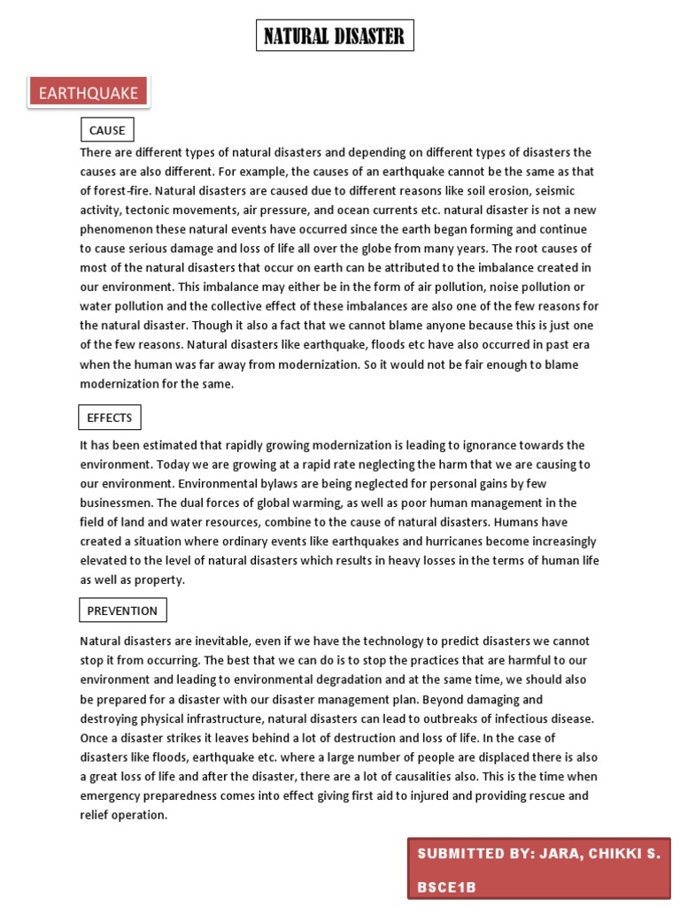 Natural Disaster | PDF | Natural Disasters | Earthquakes
