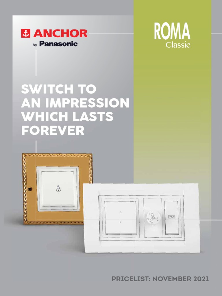 Anchor Roma Classic Price List Nov 2021 | PDF | Ac Power Plugs And ...