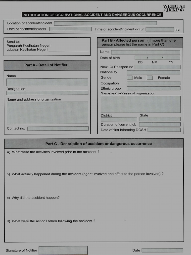 Wehu A1 Form | PDF