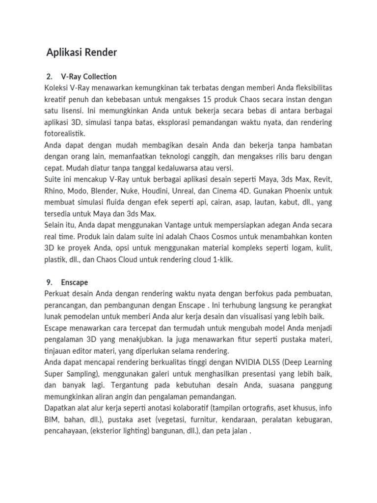 Aplikasi Render | PDF