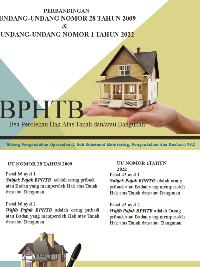 Perbandingan BPHTB UU 28/2009 & 1/2022 | PDF