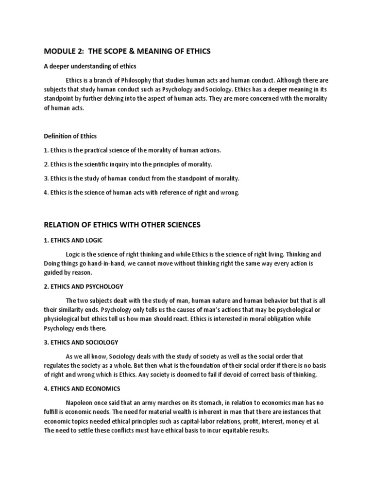 Module 2,3 | PDF | Morality | Reason