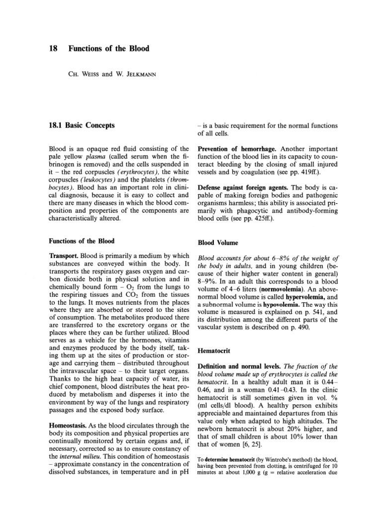 Functions of Blood | PDF | Blood | Blood Plasma