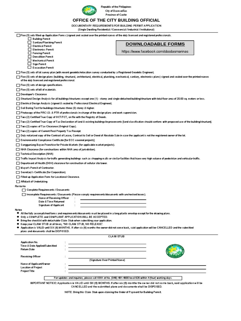 A. Requirements - Building Permit 2022 | PDF