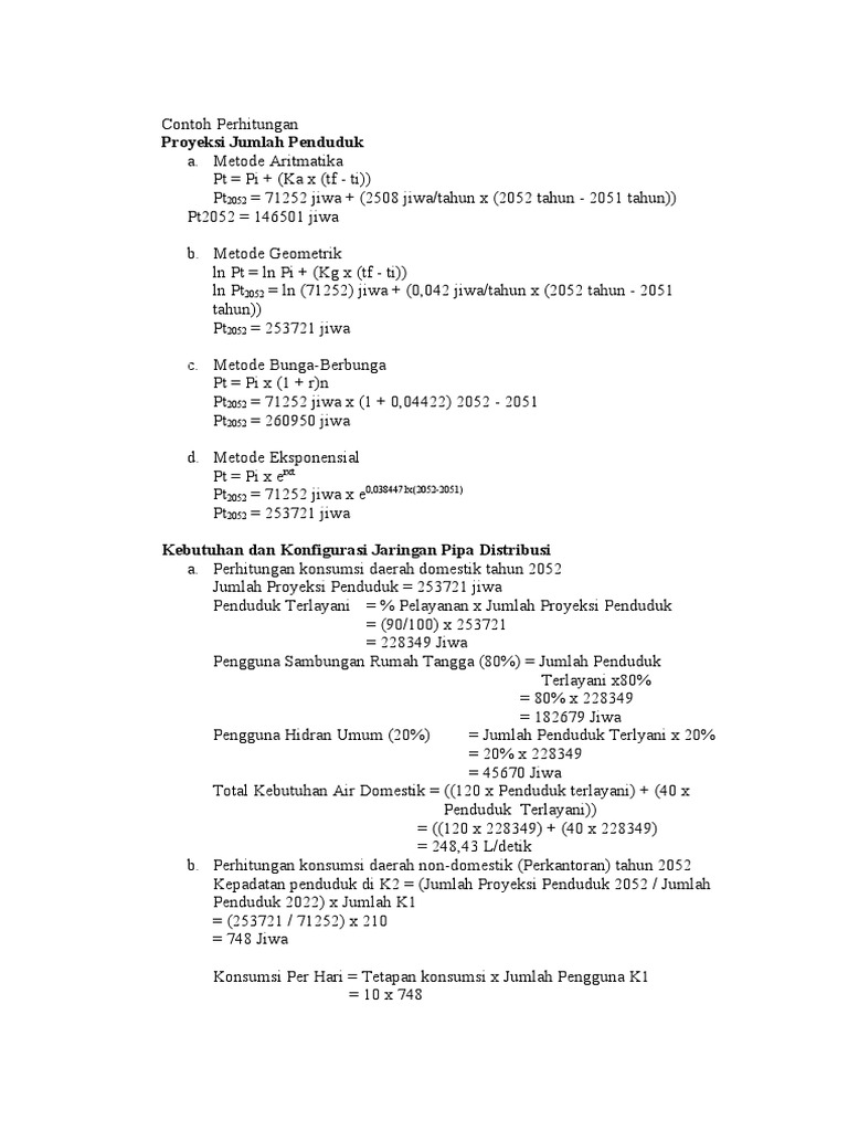 Contoh Perhitungan | PDF