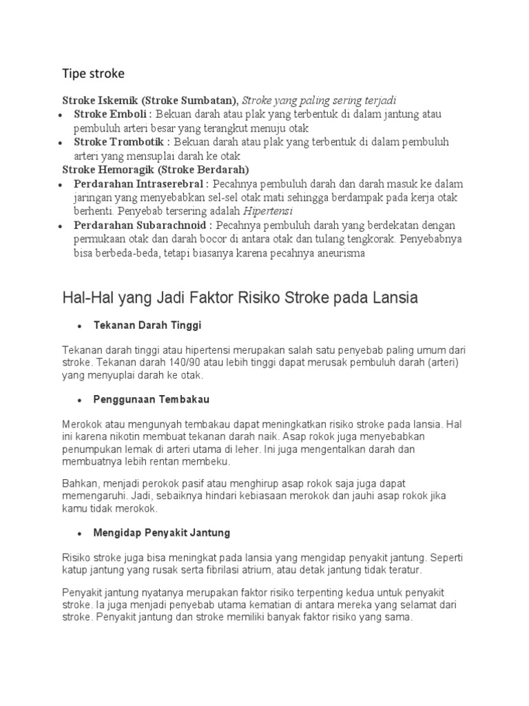 Tipe Stroke | PDF