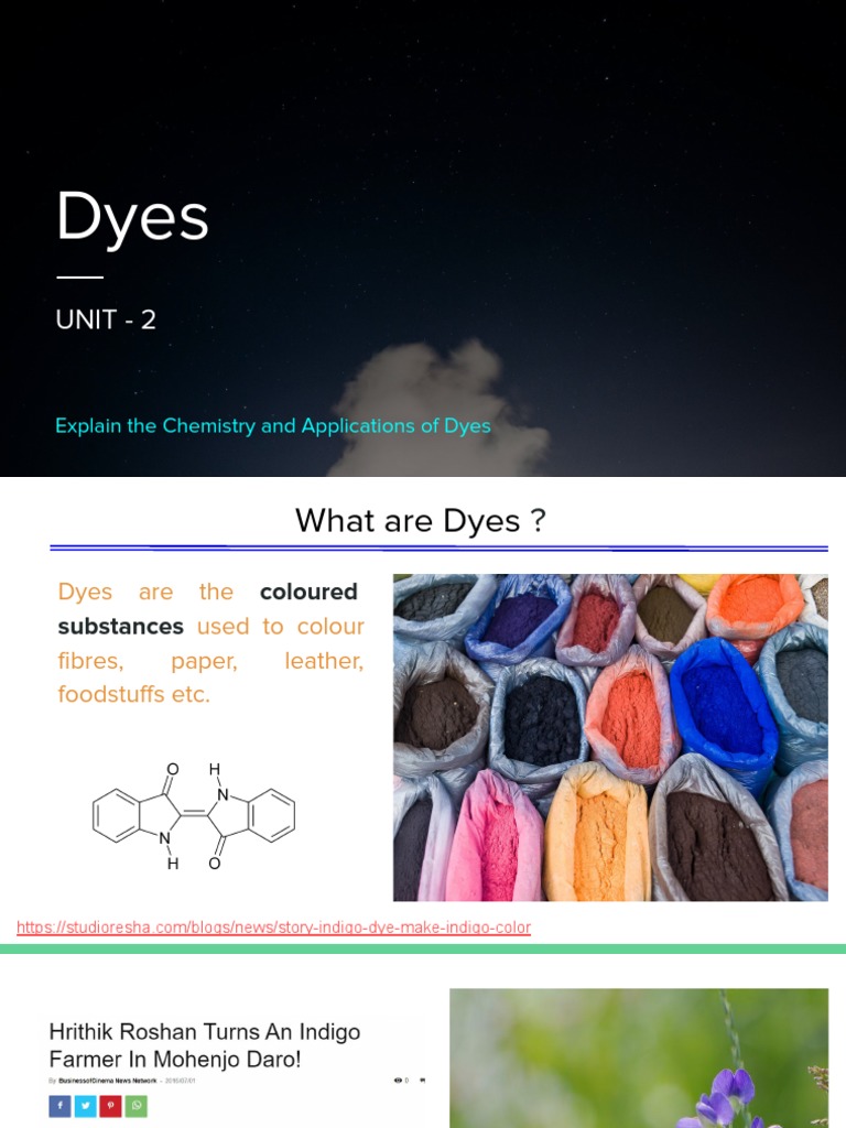 The Chemistry and Applications of Dyes | PDF | Dye | Energy Level