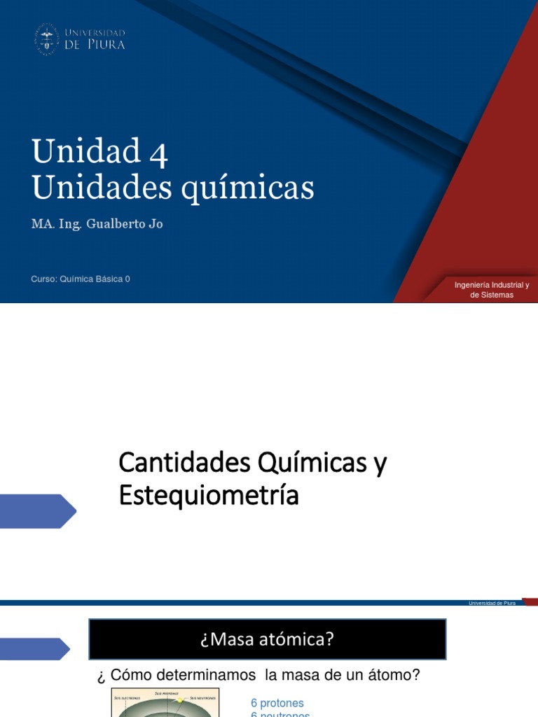 Unidad 4 - Unidades Quimicas 22 - 2 B | PDF | Mole (Unidad) | Química