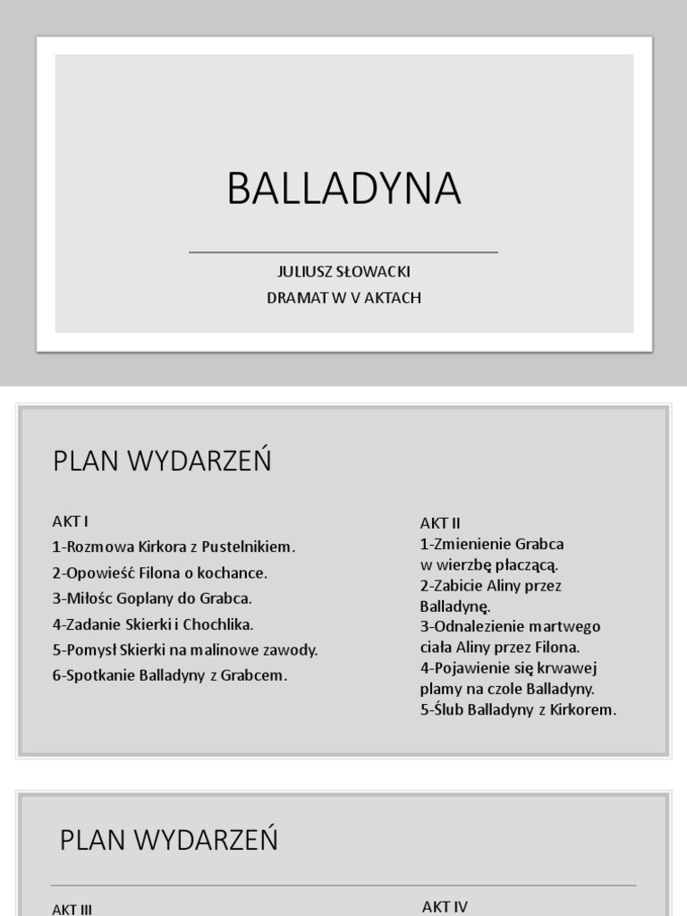 Balladyna | PDF