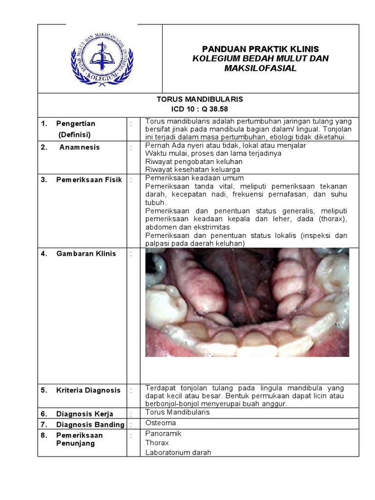 PPK Gigi - Torus Mandibularis | PDF