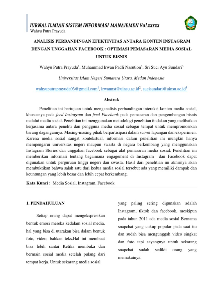 Analisis Perbandingan Efektivitas Antara Konten Instagram Dengan ... Analisis Perbandingan Efektivitas Antara Konten Instagram Dengan ...