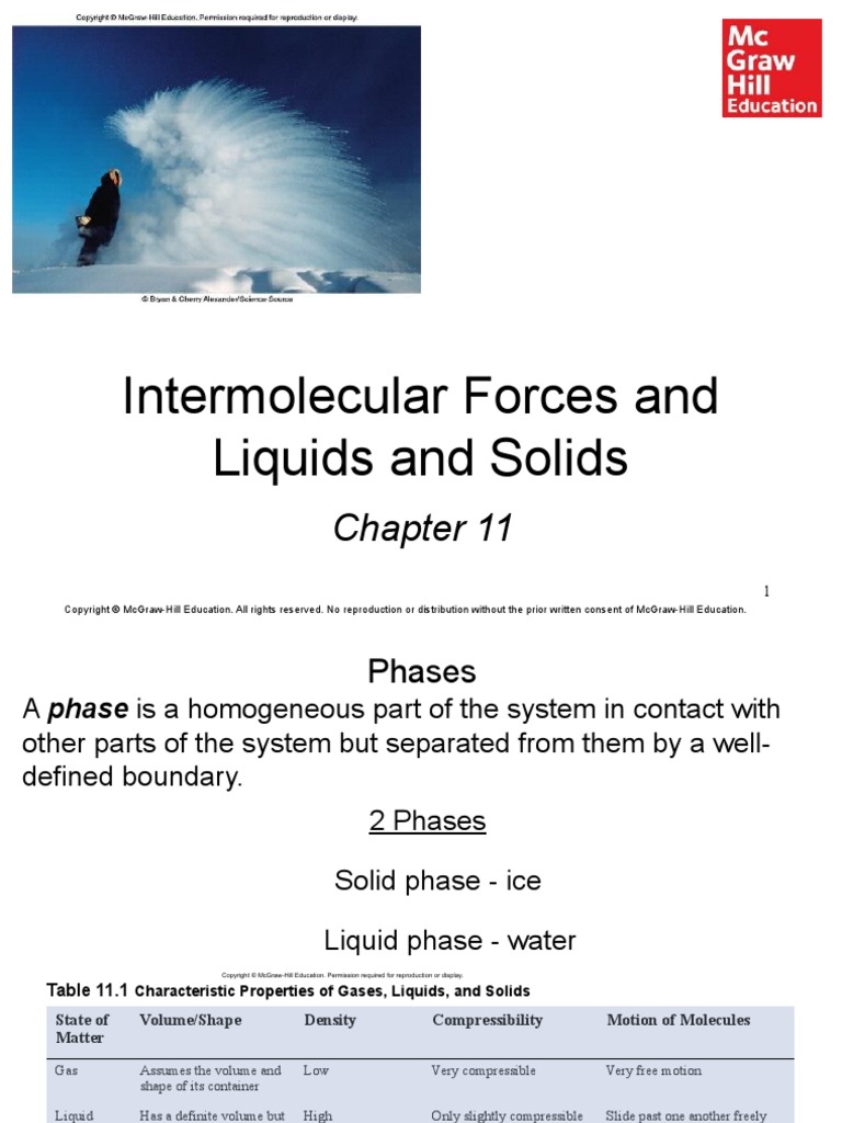 Chang 11 Lecture PPT A | PDF | Intermolecular Force | Chemical Polarity