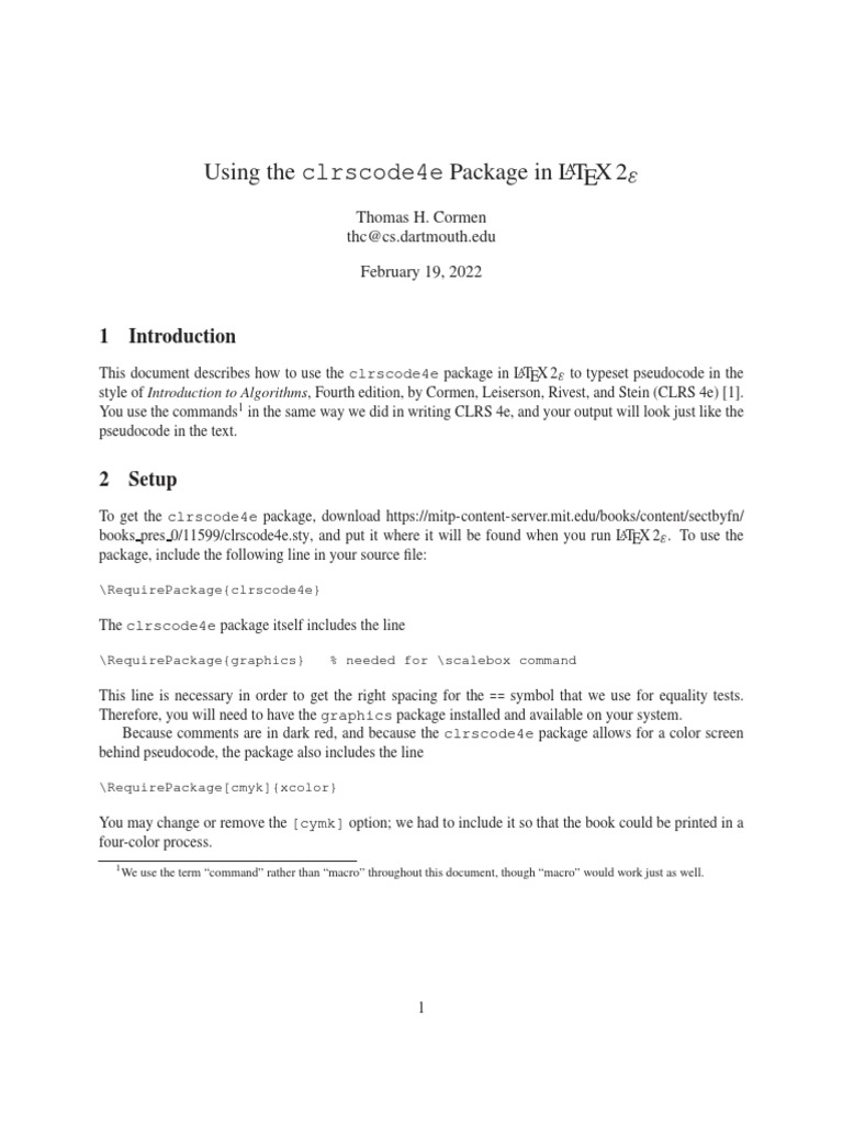 Clrscode 4 e | PDF | Software Engineering | Computer Programming