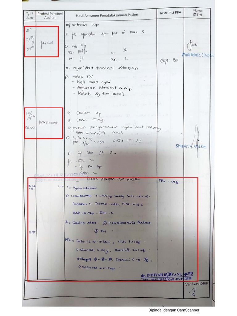 CPPT Pasien 24 Jam | PDF